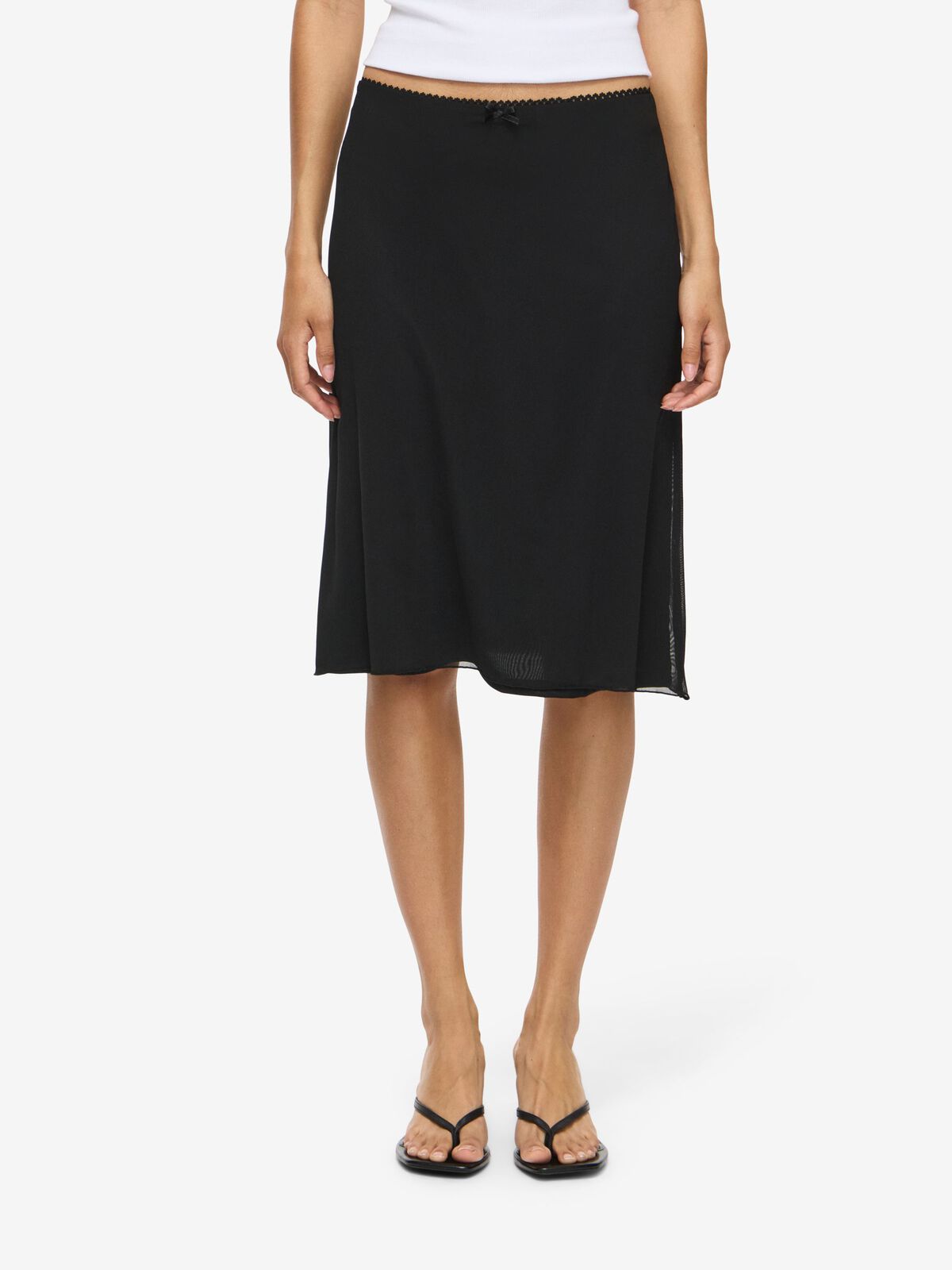 NMJUDITH MESH SPÓDNICA MIDI | Black | NOISY MAY®