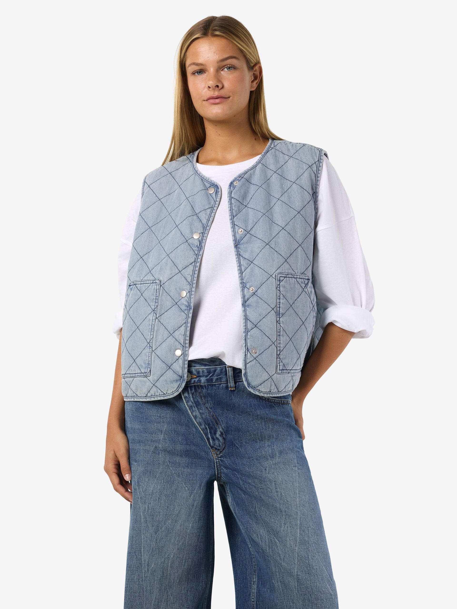 NMCLEO DENIMVEST | Blå | NOISY MAY®
