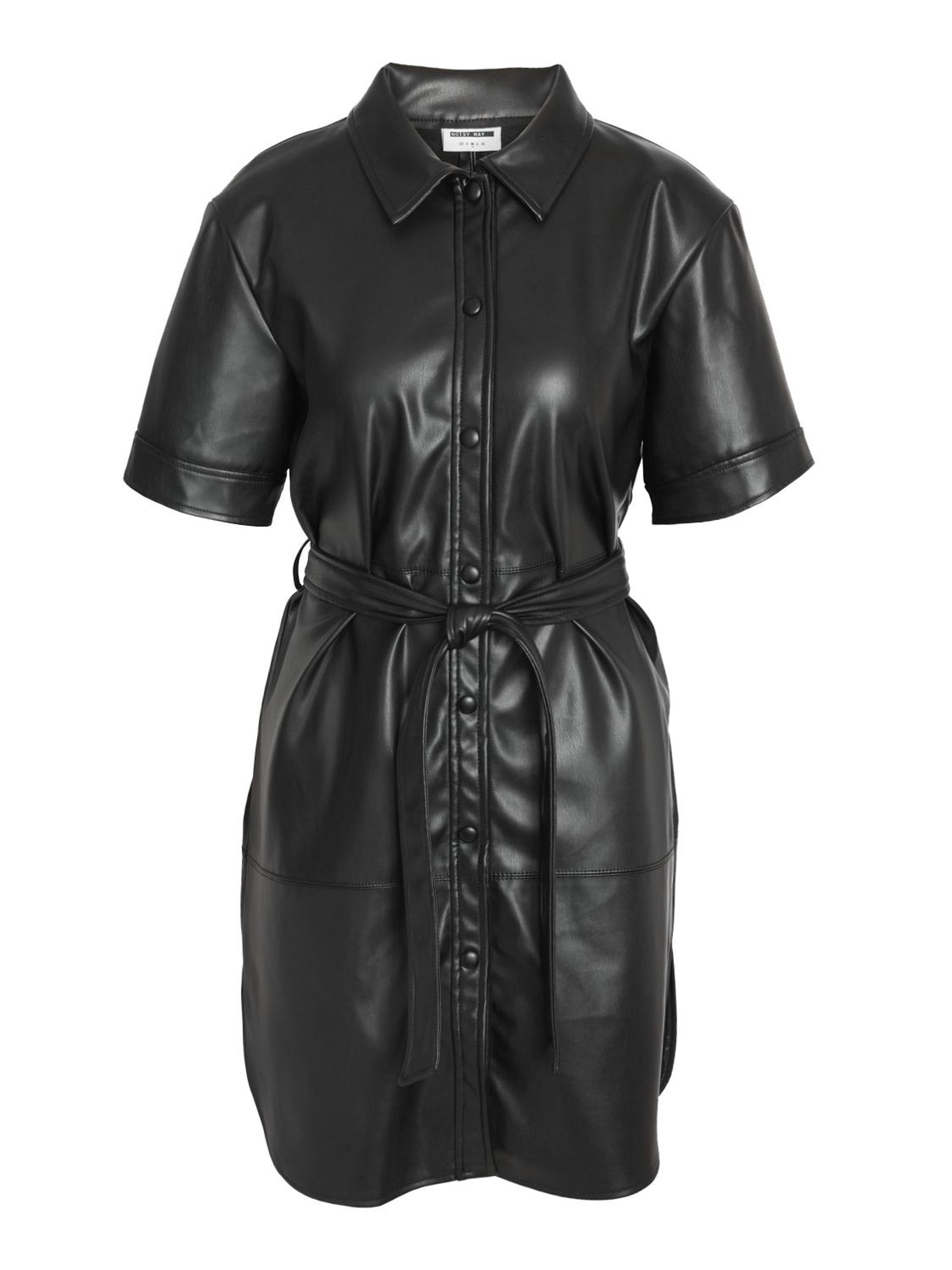 Short Faux Leather Dress Black Noisy May®